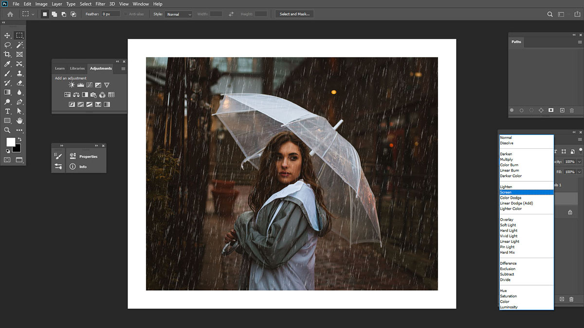 How to Add Rain to a Photo with Photoshop - Clipping Images