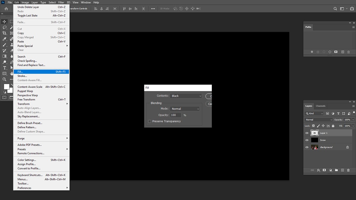 How to Add Falling Snow to Your Photos with Photoshop - Clipping Images