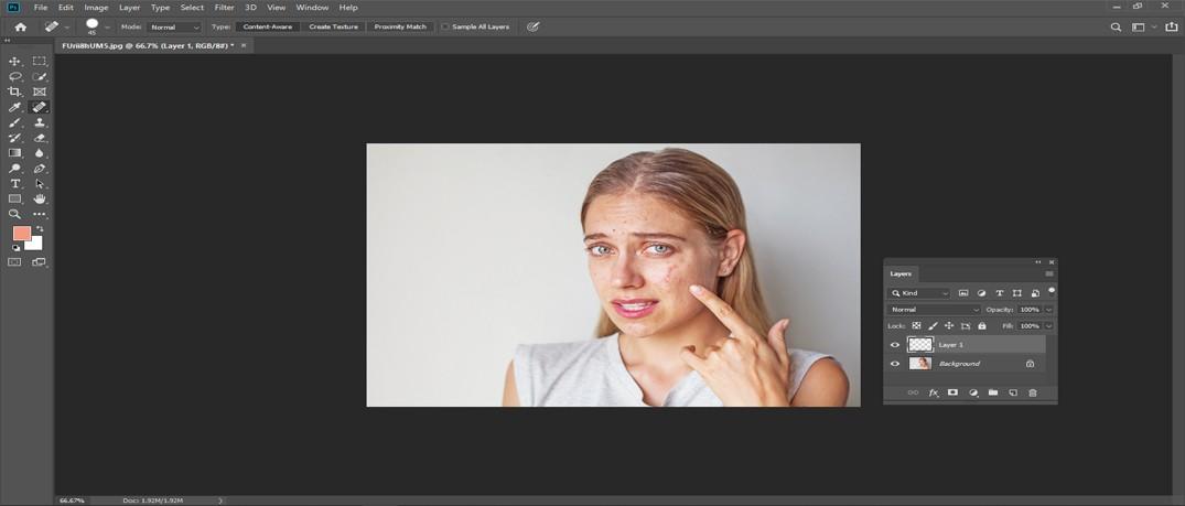 Remove Acne And Skin Blemishes In Photoshop Using The Spot Healing ...